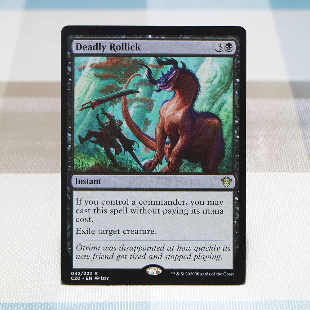 Deadly Rollick C20 hologram mtg proxy German black core magic cards for ...