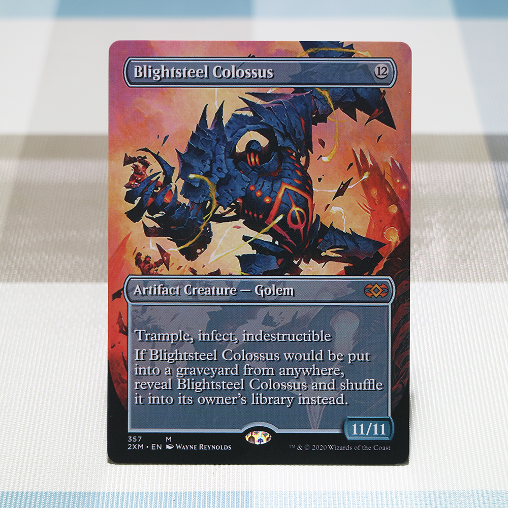 Blightsteel Colossus extended art 2XM Double Masters hologram – MTG ...