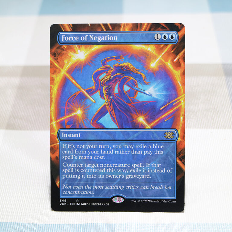 Force of Negation #346 Double Masters 2022 (2X2) hologram mtg proxy ...