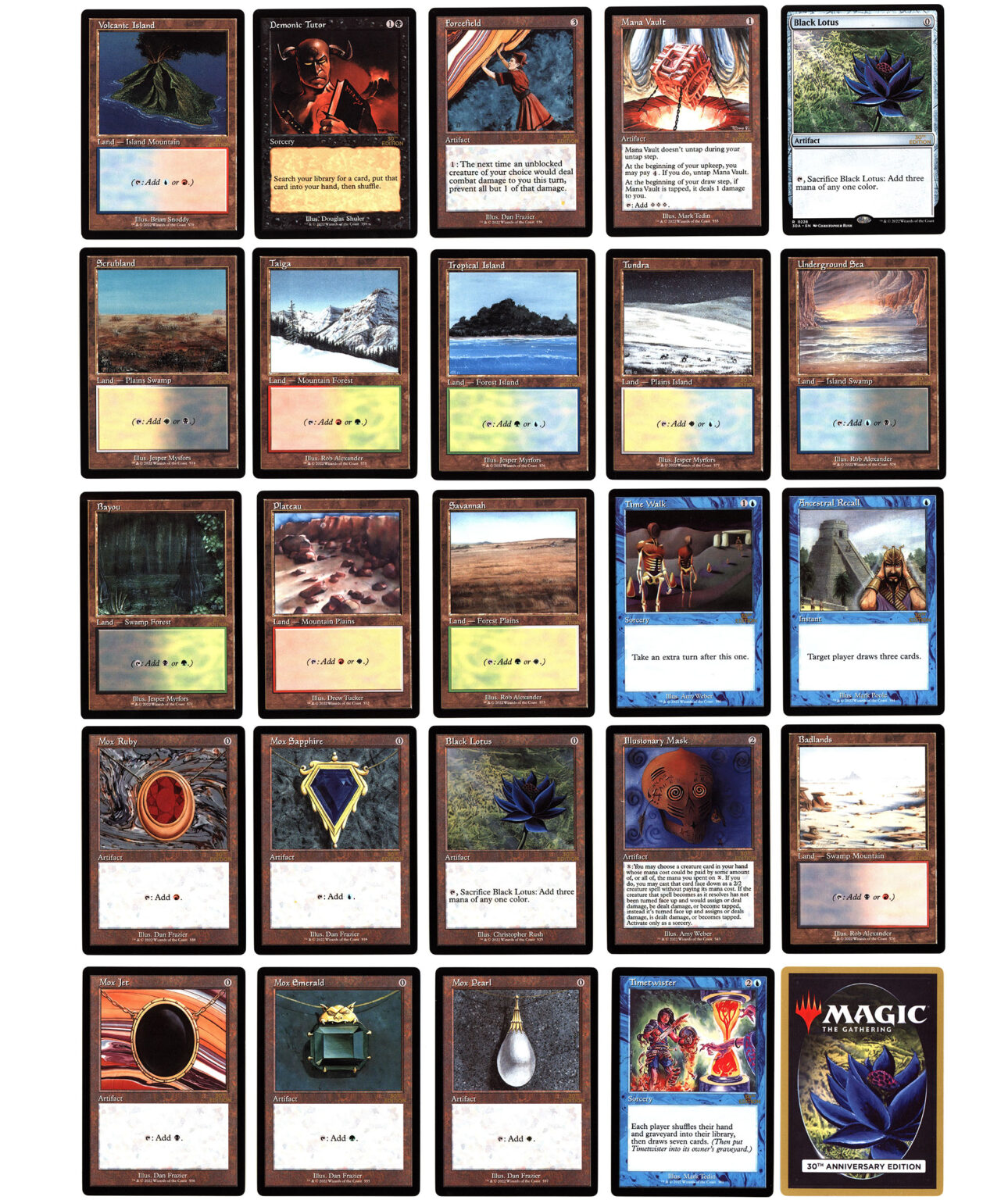 24 pieces per set 30th Anniversary Edition (30A) mtg proxy German black core magic cards for ...