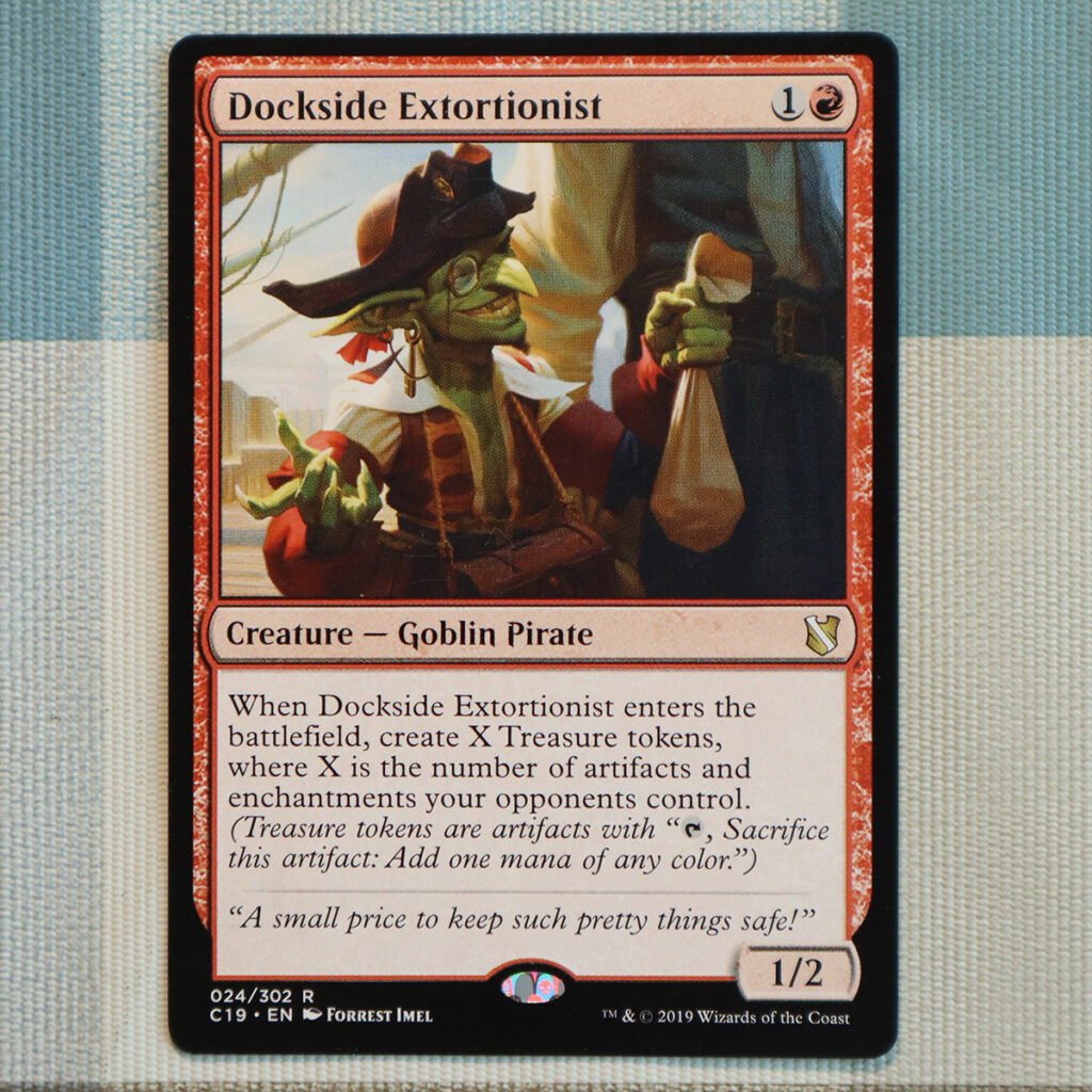 Dockside Extortionist Commander 2019 hologram – MTG Proxy Cards