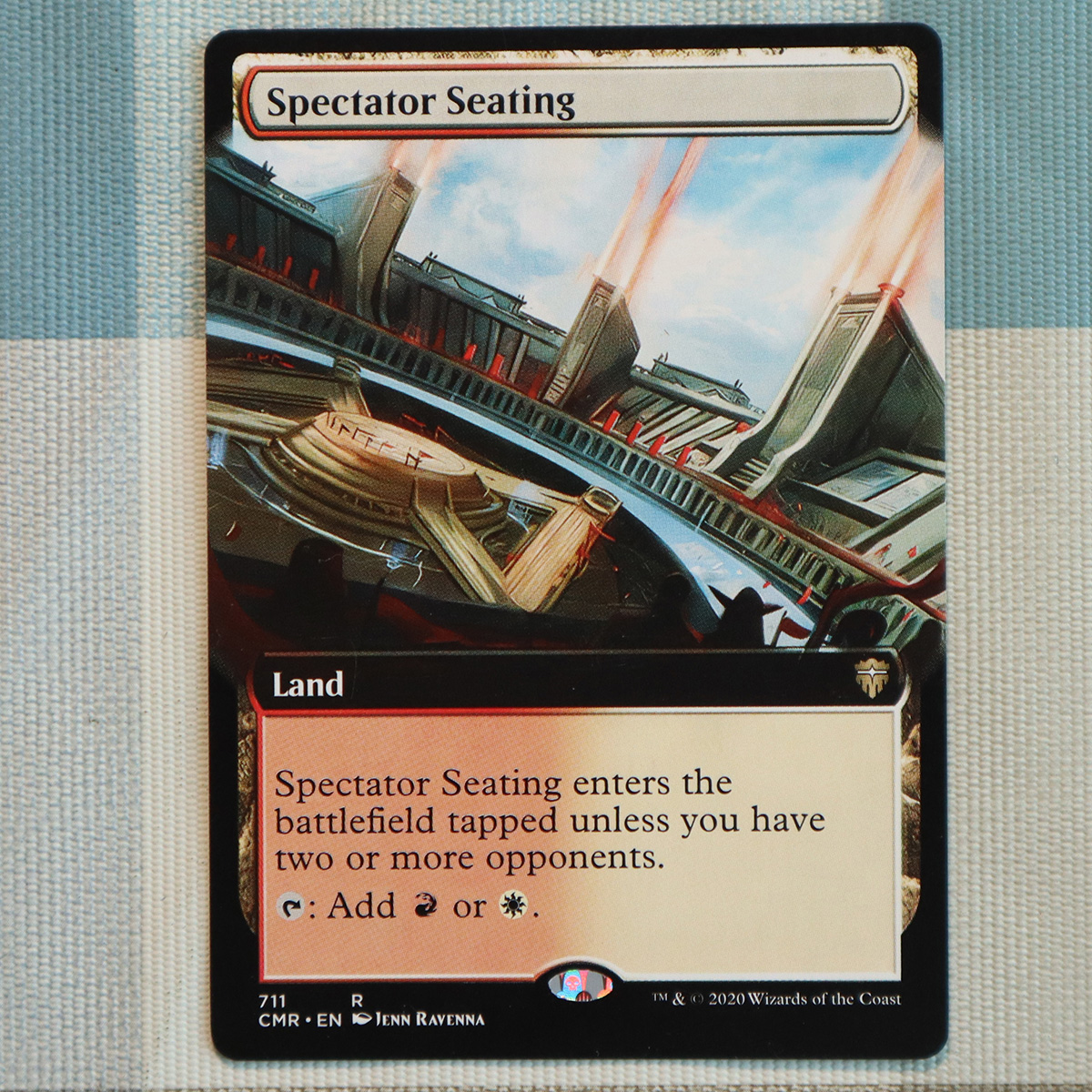 Spectator Seating extended art Commander Legends (CMR) hologram – MTG ...