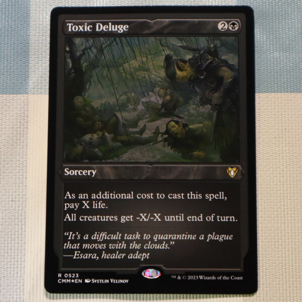 Toxic Deluge Commander Masters (CMM) etched foil – MTG Proxy Cards